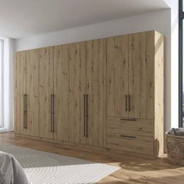 Kleiderschrank Rauch, B:360cm H:210cm T:54cm, braun, Holzwerkstoff, Kinderzimmer, Schr&auml;nke, "Dreht&uuml;renschrank Schrank Garderobe W&auml;scheschrank