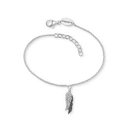 Engelsrufer Damen Armband "Flügelduo", 20cm, Silber 925 (Sterlingsilber), weiß, Silber 925 (Sterlingsilber), Armbänder, mit Zirkonia (synth.)