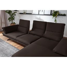 Ecksofa W.Schillig, B:291cm H:94cm T:164cm, braun, Longlife Xtra-Leder Z59: Glattleder mit modischer Pr&auml;gung. Hautst&auml;rke 0, 9 - 1, 1 mm, Wohnzimmer,