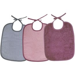Wörner WÖRNER Baby Lätzchen "Bindelätzchen 3er Pack 32x40 cm", rosa, Obermaterial: 100% Baumwolle, Lätzchen, maschinenwaschbar, trocknergeeignet