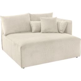Ottomane OTTO HOME, B:138cm H:86cm T:128cm, beige, 100% Polyester, Sofas, "Nöre", kurzes Lounge-Modul - zum Zusammenstellen, Breite 138 cm, Tiefe 128