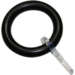 Gardinenring Gardinia, B:0,8cm &Oslash;:4cm, schwarz, Kunststoff, Gardinenbefestigungen, "Kunststoff mit Faltenlegehaken", Serie Spannstange &Oslash; 23/26 mm