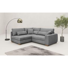 Ecksofa MR. COUCH, B:227cm H:68cm T:190cm, grau, Memphis (Grundgewebe - 100% Polyester; Nutzschicht- 90% Polyester / 10% Polyamide), Wohnzimmer,
