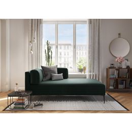 Recamiere Home Affaire, B:210cm H:89cm T:104cm, grün, Samtoptik (100% Polyester);Struktur fein (100% Polyester);Samtcord (92% Polyester, 8%