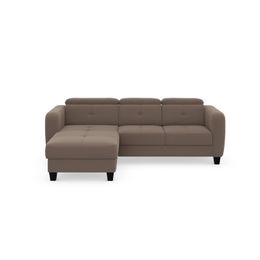 Sit & More Ecksofa SIT & MORE, B:247cm H:85cm T:170cm, grau, Wohnzimmer, Sofas, "Belluci L-Form", inklusive Federkern, wahlweise mit Bettfunktion und Bettkasten