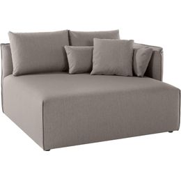 Ottomane OTTO HOME, B:138cm H:86cm T:128cm, grau, 100% Polypropylene, Sofas, "Nöre", kurzes Lounge-Modul - zum Zusammenstellen, Breite 138 cm, Tiefe