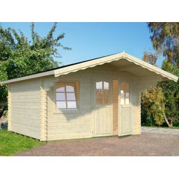 Gartenhaus Palmako, beige, Massivholz, Gartenh&auml;user, "Sally", 12,3 qm