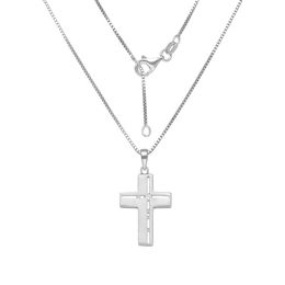 Firetti Damen Kette mit Anh&auml;nger "Schmuck Geschenk Silber 925 Halsschmuck Halskette Venezianer Kreuz", Silber 925 (Sterlingsilber), L: 45, silber,