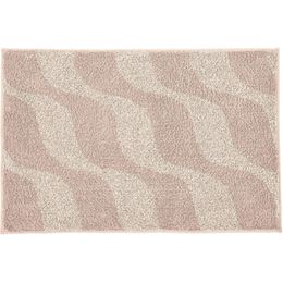 Badematte Kleine Wolke, H:15mm, beige, Polyacryl, Badematten, "&raquo;Onda&laquo;, Badvorleger, Badezimmer Teppich", Badteppich, modernes Ton in Ton