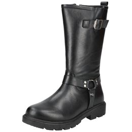 Andrea Conti Damen Bikerboots "Andrea Conti Stiefel Glattleder", Gr. 37, schwarz, Glattleder, Schuhe