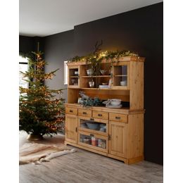 Buffet Home Affaire, B:180cm H:168cm T:40cm, beige, Massivholz, K&uuml;che, Schr&auml;nke, "R&uuml;gen", FSC zertifiziertes Massivholz, im Landhausstil