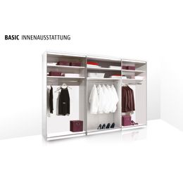 Schwebet&uuml;renschrank STAUD, B:280cm H:222cm T:68cm, wei&szlig;, Holzwerkstoff, Schr&auml;nke, "Includo Glas, Made in Germany"