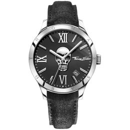 Thomas Sabo Herren Quarzuhr "REBEL ICON", schwarz, Armbanduhren, Armbanduhr, Herrenuhr, Datum, Mineralglas mit Saphirbeschichtung