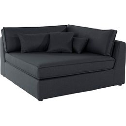 Sofa-Eckelement OTTO HOME, B:130cm H:75cm T:130cm, grau, Baumwollmix (60% Baumwolle/40% Leinen);Struktur fein (100% Polyester);Samtoptik (100%