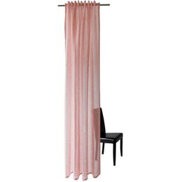 Gardine HOMING, B:140cm H:245cm, rosa, Polyester, Wohnzimmer, Gardinen, "Oskar", Fertigschal