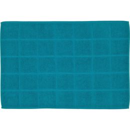 Hotelmatte Ross, H:10mm, blau, Baumwolle, Badematten, "Unifond", besonders weich, Badezimmerteppich, uni
