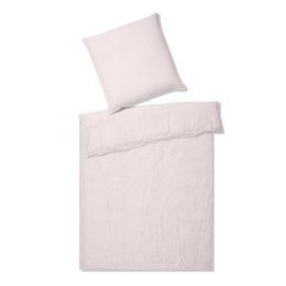 Bettw&auml;sche Elegante, rosa, Halbleinen, Obermaterial: 50% Baumwolle, 50% Leinen, Bettw&auml;sche, "Breezee", angenehmes Hautgef&uuml;hl