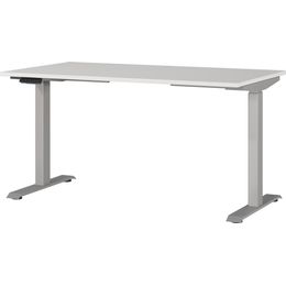 Schreibtisch Germania, B:140cm H:120cm T:80cm, silber, B&uuml;ro, Tische, "GW-Agenda elektrisch h&ouml;henverstellbar (72-120 cm)", mit Memory-Funktion &