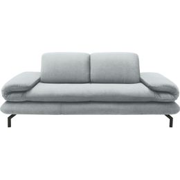 2-Sitzer, B:204cm H:83cm T:98cm, silber, LOOKS by Wolfgang Joop, 100% Polyester, Sofas, "LOOKS by Wolfgang Joop 2-Sitzer-Sofa >>LOOKS XIII<<",
