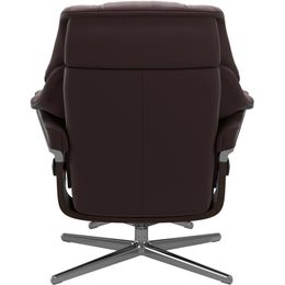 stressless "Reno" Set, Relaxsessel mit Hocker, mit Hocker, mit Cross Base, Gr&ouml;&szlig;e S, M & L, Holzakzent Wenge