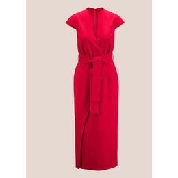 Madeleine Mode MADELEINE Damen Midikleid "Kleid Elegantes Midi-Kleid in Wickeloptik", rot, Gr. 36, Obermaterial: 88% Polyester PES. 12% Elasthan EL., Kleider