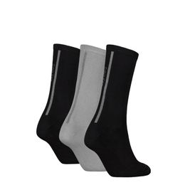 Calvin Klein Damen Socken "CK WOMEN SOCK 3P GIFTBOX LUREX STRIPE", schwarz, Obermaterial: 64% Baumwolle, 33% Polyamid, 3% Elasthan, Socken