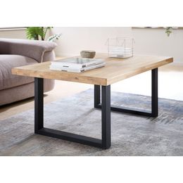 Couchtisch Stolkom, H:47cm, braun, Wohnzimmer, Tische, "Chris Wohnzimmertisch Eiche Massivholz, BxHxT 110x47x70 cm", Gerade Kante, Industrial Style