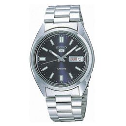 Seiko Damen Automatikuhr "Seiko 5", schwarz, Armbanduhren, Armbanduhr, Herrenuhr, Damenuhr, Datum, Wochentag