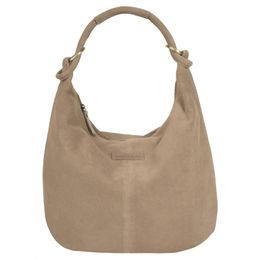 Bruno Banani Damen Shopper, beige, Leder, unifarben, Taschen, echt Leder