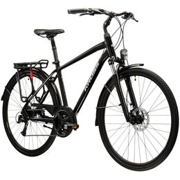 KROSS Trekkingrad "Trekkingrad Trans 4.0 schwarz 21 G&auml;nge", 53cm, 28 Zoll (71,12cm) hinten: 28 Zoll (71,12cm), schwarz, Fahrr&auml;der