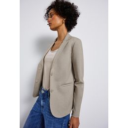 Street One Damen Jackenblazer, grün, Gr. 34, unifarben, Web, Obermaterial: 72% Polyester, 25% Viskose, 3% Elasthan, Blazer, mit Reverskragen und