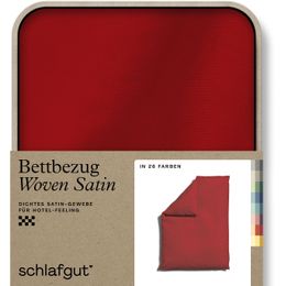 Bettbezug Schlafgut, L:200cm, rot, Mako-Satin, Obermaterial: 100% Baumwolle, Bettbezüge, "Woven Satin", besonders dicht gewebt, Mix & Match: