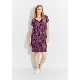 Cecil Damen Sommerkleid, rot, Gr. XS, bedruckt, Stoff, 100% Viskose, Kleider, mit Eingrifftaschen