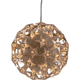 AM Design LED Dekolicht, Ø 12cm, gold, Leuchten, LED Kugel mit Sternen, Weihnachtsdeko aussen