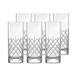 STÖLZLE Longdrinkglas "Longdrinkbecher New York Bar Club 405 ml 6er Set transparent", transparent, Trinkgefäße
