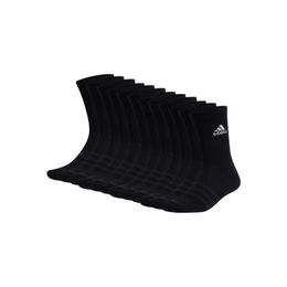 Herren Kurzsocken "Socken Cushioned Sportswear Crew 12P 12er Pack", adidas originals, Gr. 37, schwarz, Obermaterial: 62% Baumwolle CO. 36% Polyester
