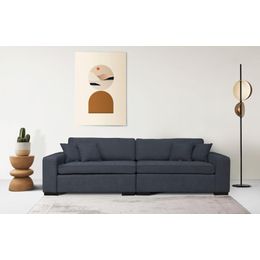 2-Sitzer Home Affaire, B:280cm H:86cm T:130cm, blau, 100% Polyester, Sofas, "Skara XXL", Lounge-Sofa XXL mit Federkern-Polsterung, in vielen