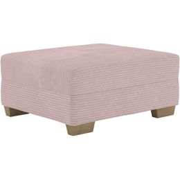 Hocker MR. COUCH, B:98cm H:44cm T:82cm, rosa, Stripes (92% Polyester / 8% Nylon), Wohnzimmer, Hocker, "Hilla", Mit DuraSpring-Taschenfederkern, bis