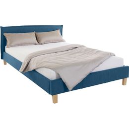 Polsterbett OTTO products, B:145cm H:82cm L:212cm, blau, Bezug Struktur fein (100% recyceltes Polyester), Betten, "Heddi", in 5 Breiten: von