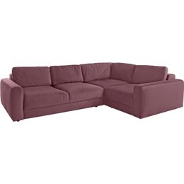 Ecksofa Places of Style, B:304cm H:84cm T:224cm, rosa, 100% Polyester, Wohnzimmer, Sofas, "Bloomfield, Breite 304cm, Mega Polsterecke mit viel Platz,