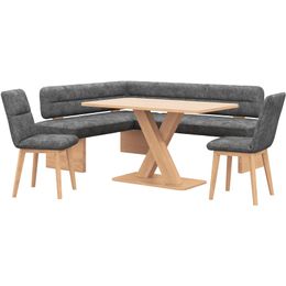 Eckbankgruppe Home Affaire, B:212cm H:86cm T:170cm, grau, FSC-zertifizierter Holzwerkstoff, FSC-zertifiziertes Massivholz, Polyester, Küche,