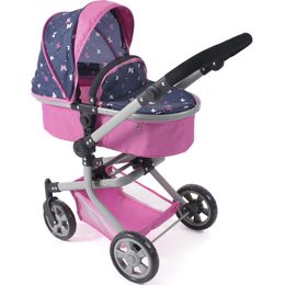 Bayer Chic 2000 CHIC2000 Jungen Kombi-Puppenwagen "Mika", bunt, Kunststoff, Metall, Stoff, B:41cm H:82cm T:73cm, Puppenwagen, mit schwenkbaren Vorderrädern