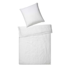 Bettw&auml;sche Elegante, wei&szlig;, Halbleinen, Obermaterial: 50% Baumwolle, 50% Leinen, Bettw&auml;sche, "Breezee", angenehmes Hautgef&uuml;hl