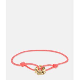 Damen Armband "Schmuck Geschenk Edelstahl Textil Armkette The D-Link Mini", 21cm, Edelstahl Textil, gold, Liebeskind Berlin, Edelstahl, Textil,