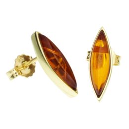 OSTSEE-SCHMUCK Damen Paar Ohrstecker "- Caja - Gold 585/000 - Bernstein", Gelbgold 585, gold, Gelbgold 585, Ohrringe