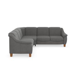 Ecksofa Home Affaire, B:270cm T:250cm, grau, 98% Polyester 2% Polyamid, Wohnzimmer, Sofas, "Caldera L-Form", Federkern, wahlweise mit