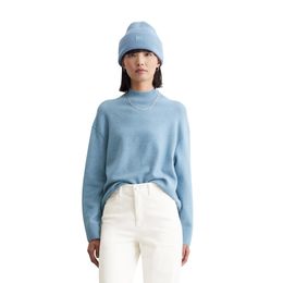 Marc O'Polo Damen Strickpullover, blau, Gr. S, MARC O'POLO DENIM, meliert, Strick, Obermaterial: 72% Schurwolle, 26% Polyamid, 2% Elasthan, Pullover