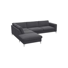 Ecksofa FLEXLUX, B:273cm H:85cm T:225cm, grau, 100% Polyester, Wohnzimmer, Sofas, "Fiore, super Sitzkomfort durch Kaltschaum im Sitz, L-Form", breite