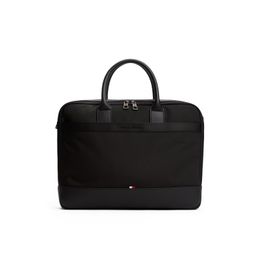 Tommy Hilfiger Damen Laptoptasche "TH NYLON TRAVEL COMPUTER BAG", schwarz, Lederimitat, Textil, unifarben, Taschen, Unisex Gesch&auml;ftstasche, Messenger