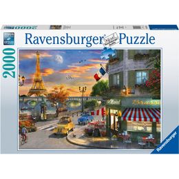 Ravensburger Kinder Puzzle "Romantische Abendstunde in Paris", bunt, Pappe, B:98cm H:75cm, Puzzles, Made in Germany